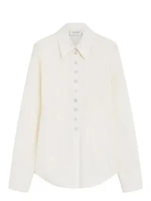 Max Mara Long-sleeved Poplin Shirt - Ivory