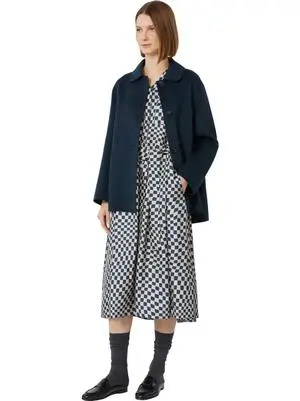 Max Mara Printed Silk Shirt Dress - Ultramarine