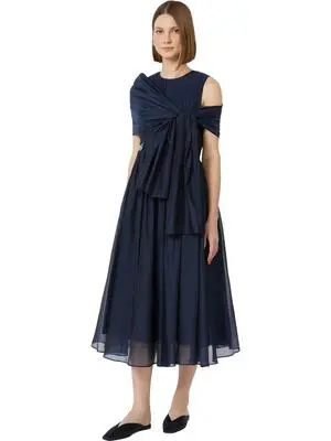 Max Mara Silk-blend Organza Midi Dress - Ultramarine