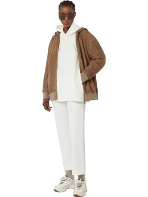 Max Mara Oversized Hooded Sweatshirt - White