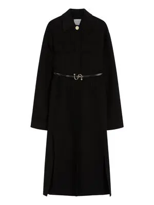 Max Mara Slim-fit Wool Coat - Black