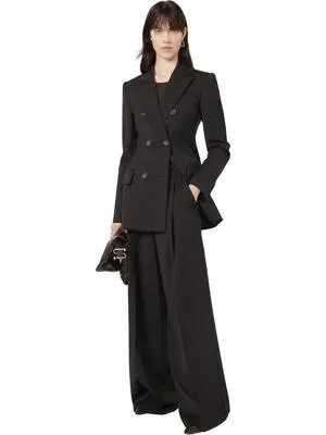 Max Mara Double-breasted Tailored Blazer - Dark Brown
