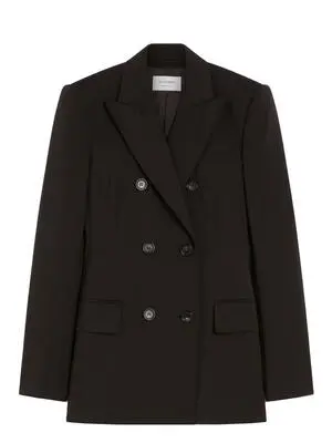 Max Mara Double-breasted Tailored Blazer - Dark Brown