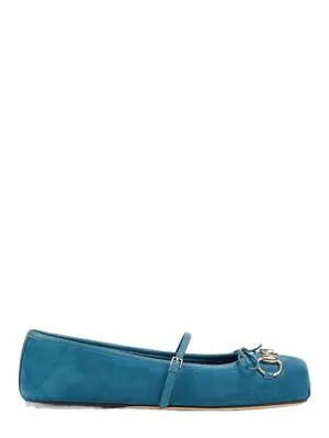 Gucci Horsebit Ballet Flat - Blue