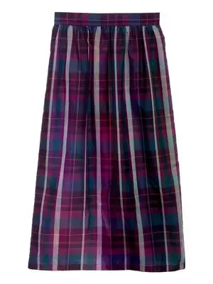 TO B. BY AGNÈS B. Checked Sheer Skirt - Purple