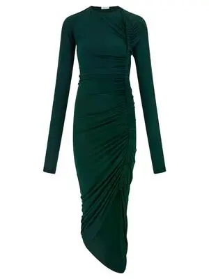 FERRAGAMO Asymmetric Maxi Dress - Green