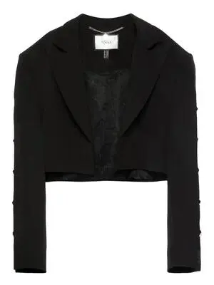 NISSA Crystal-Embellished Cropped Blazer