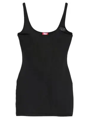 DIESEL Dress With Logo Plaque - Black