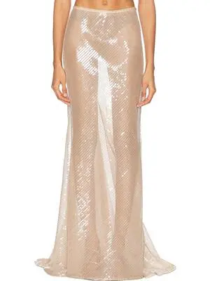 LUDOVIC DE SAINT SERNIN Ariel Simple Skirt - Beige