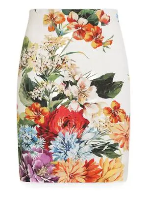 Dolce & Gabbana Flower Bouquet Mini Skirt - Print