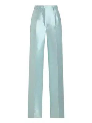 Dolce & Gabbana Shantung Silk Trousers - Blue