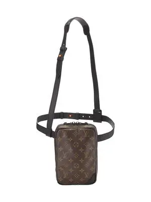 LOUIS VUITTON Monogram Canvas Utility Side Bag - Black
