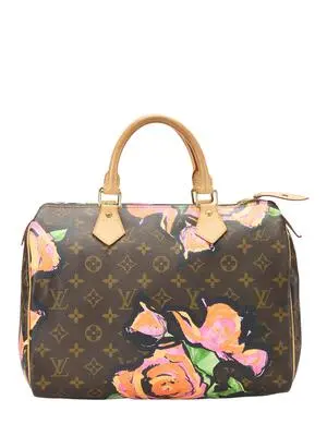 LOUIS VUITTON Stephen Sprouse X Monogram Roses Speedy 30 Bag - Brown