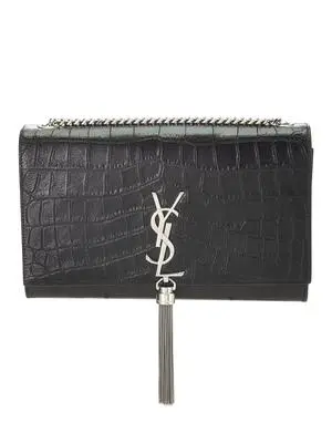 SAINT LAURENT YSL Kate Tassel Medium Embossed Bag