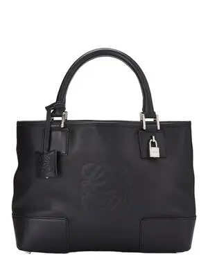 Loewe Calfskin Leather Fusta 30 Tote - Black
