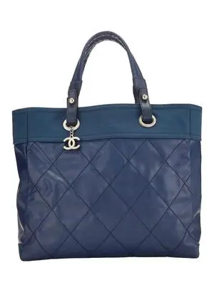 CHANEL Quilted Paris Biarritz Tote