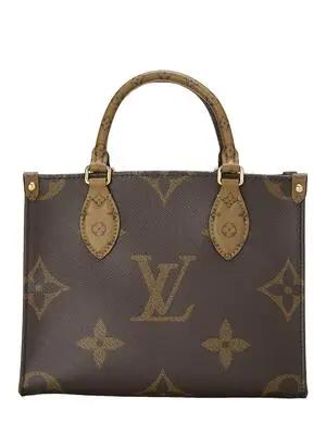 LOUIS VUITTON Monogram Reversed Giant On The Go - Brown