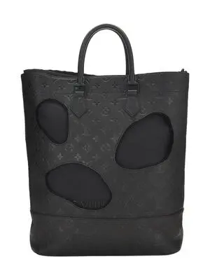 LOUIS VUITTON Comme Des Garçons X Monogram Empreinte Bag With Holes - Black