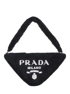 PRADA Terry Cloth Triangle Shoulder Bag