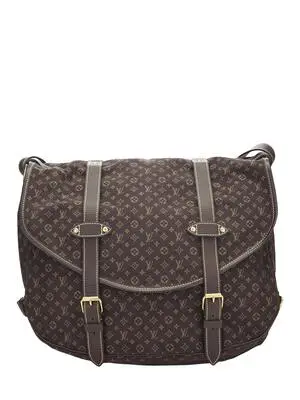 LOUIS VUITTON Monogram Mini Lin Saumur 43 - Brown