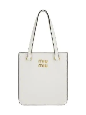 Miu Miu Calfskin Handbag - White