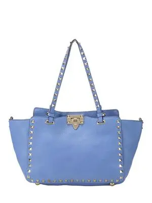 Valentino Garavani Leather Rockstud Convertible Bag - Blue