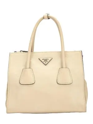 Prada Vitello Daino Convertible Handbag - Beige
