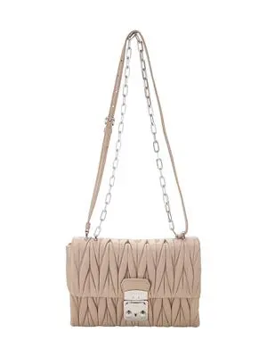 Miu Miu Matelassé Nappa Shoulder Bag - Pink