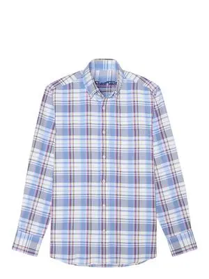 Robert Talbott Harrison Button Down Multicolor Plaid Oxford Shirt - Blue Multi