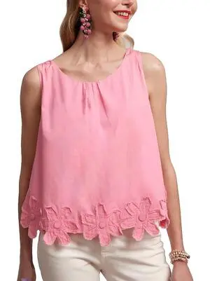 FRANCES VALENTINE Zennia Flower Hem Tank - Pink