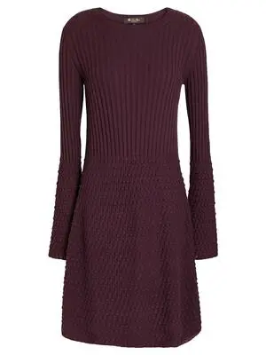 Loro Piana Textured Cashmere Mini Dress - Grape