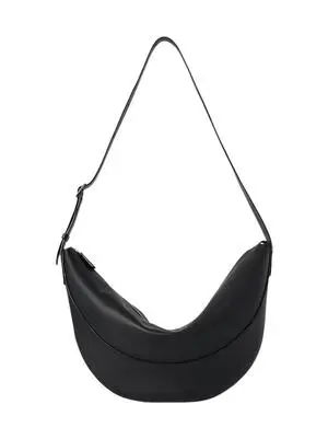 THE ROW Jouve Leather Shoulder Bag - Black