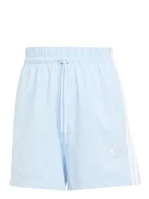 Adidas Essentials 3-stripes Cotton Shorts - Glow Blue/white