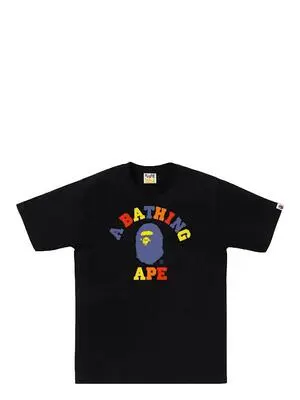 A BATHING APE Colors College Tee Shirt Tee Shirt Black