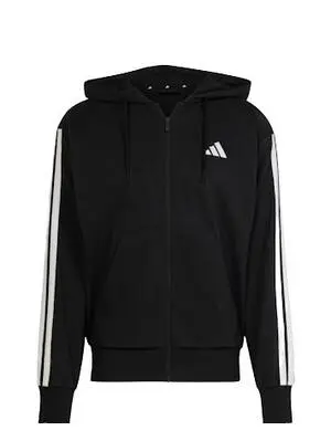 Adidas Essentials 3-stripes Full-zip Hoodie - Black/white