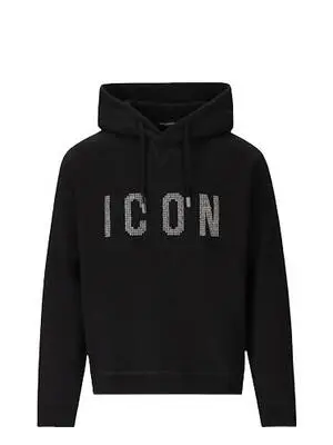 Dsquared2 Icon Studded Hoodie - Black