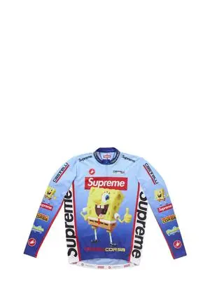 Supreme Spongebob Squarepants Castelli Long Sleeve Cycling Jersey - Blue
