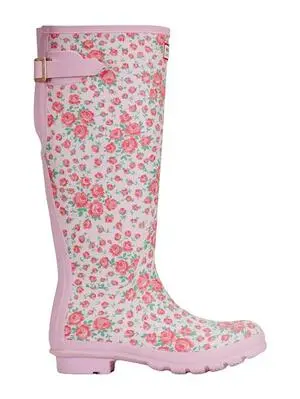 Hunter Original Tall Rain Boots With Floral Print - Rose Heart