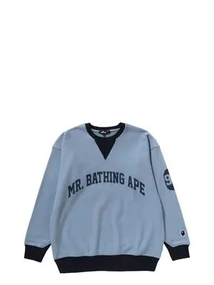A BATHING APE Crewneck Pullover Sweatshirt - Blue