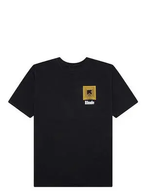 Rhude Chevron Logo Repeat Tee Shirt - Black