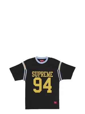 Supreme Split Short Sleeve Football Top - Black