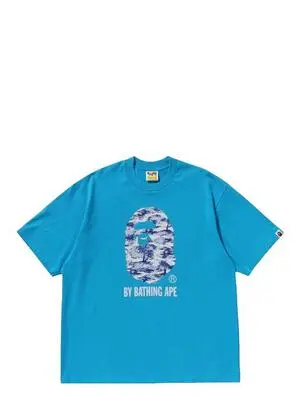 A BATHING APE Palm Tree Camo Bathing Ape Relaxed Fit Tee Shirt - Blue