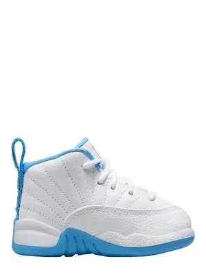 JORDAN 12 Retro Lace-up Sneakers - White/university Blue/metallic Silver