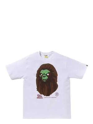 A BATHING APE Horror Mad Face Tee Shirt - White