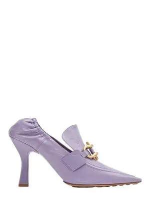 Bottega Veneta Horsebit Leather Pumps - Purple