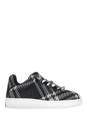 Burberry Check Knit Box Sneakers - Black/white
