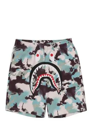 A BATHING APE Shark Sweat Shorts - Multicolor