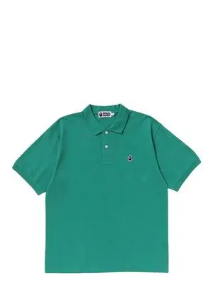 A BATHING APE One Point Relaxed Fit Polo Shirt - Green