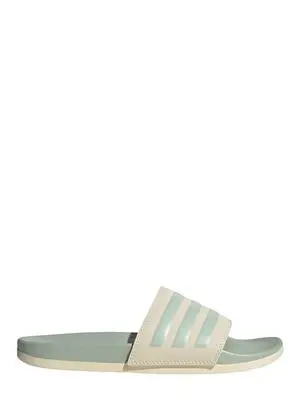 Adidas Adilette Comfort Slides - Wonder White/linen Green Met.