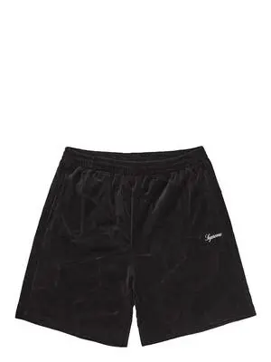 Supreme Patchwork Velour Short - Black